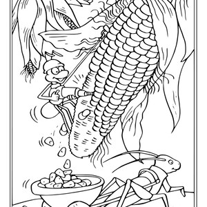 Printable Corn Coloring Pages for Kids & Adults | 25 Pages | Instant ...