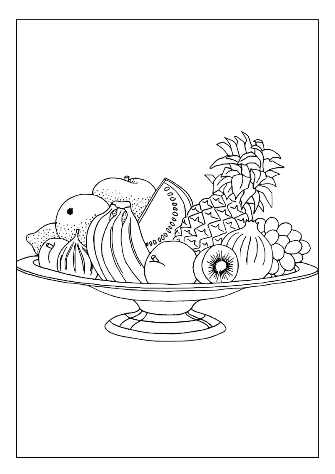 Printable Fruit Coloring Pages for Kids and Adults 40 Pages Instant ...