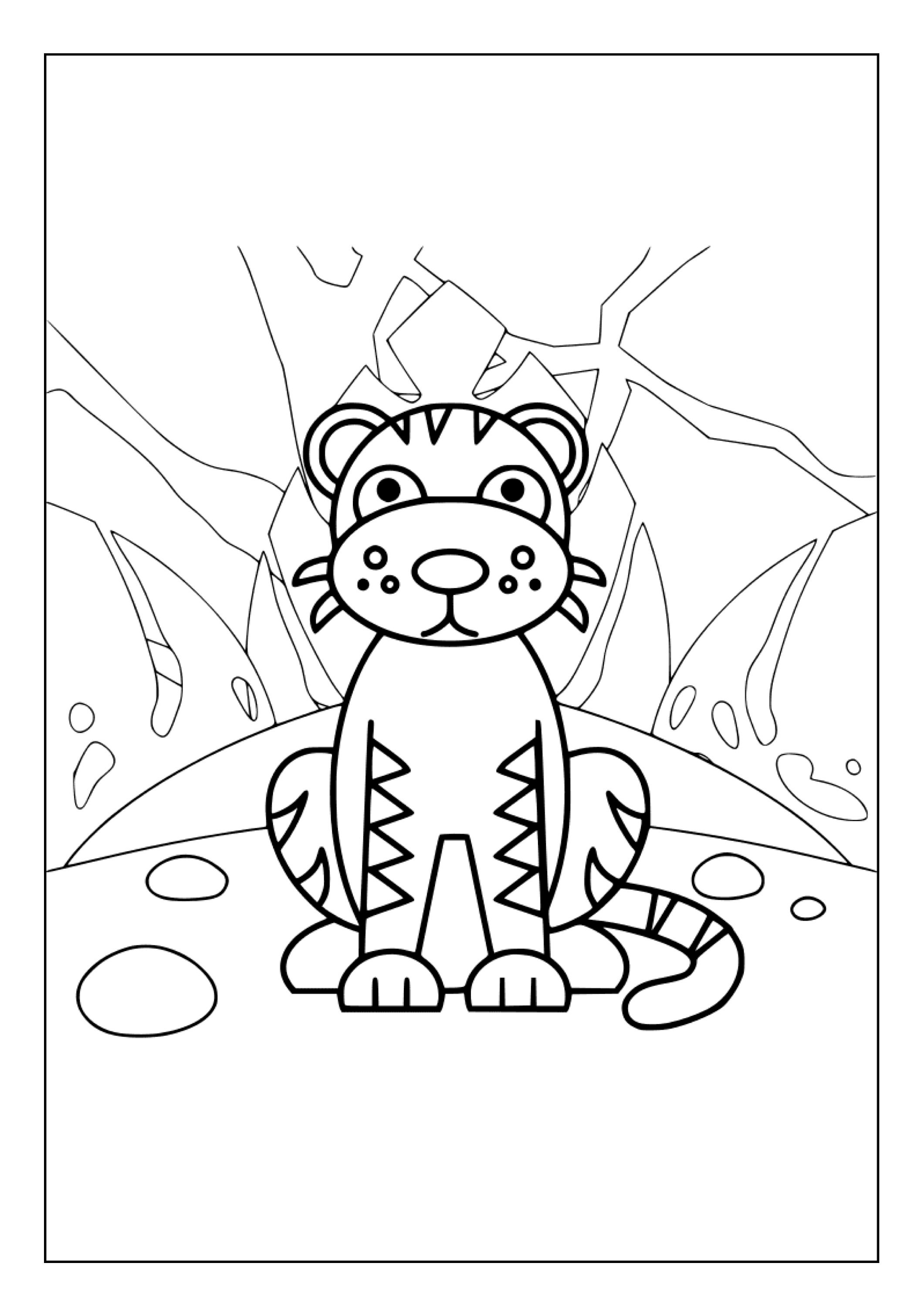 Printable Tiger Coloring Pages for Kids and Adults 100 Pages - Etsy
