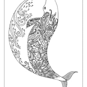 Printable Zentangle Fish Coloring Pages for Kids & Adults | 25 Pages ...