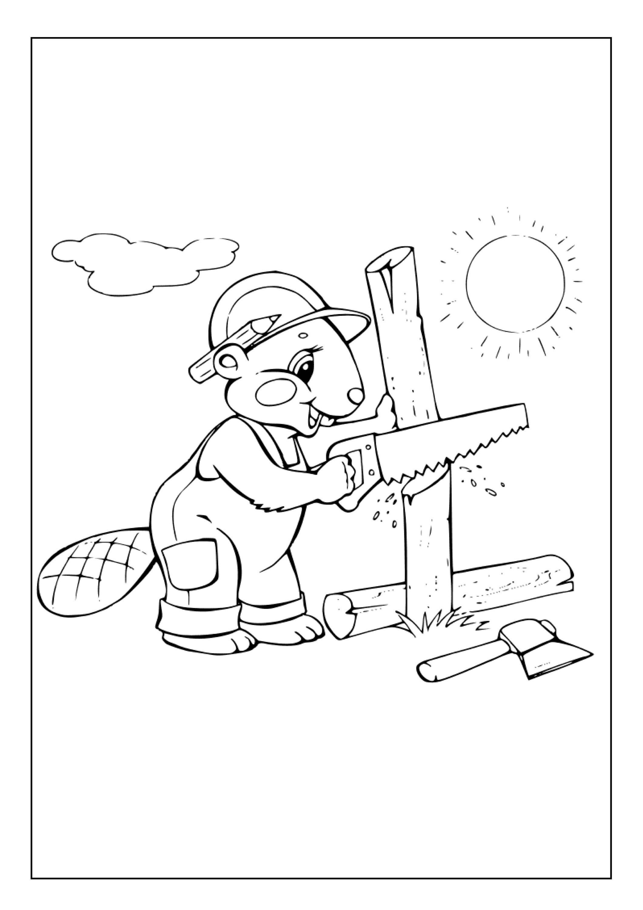 Printable Beaver Coloring Pages for Kids & Adults | 50 Pages | Digital ...