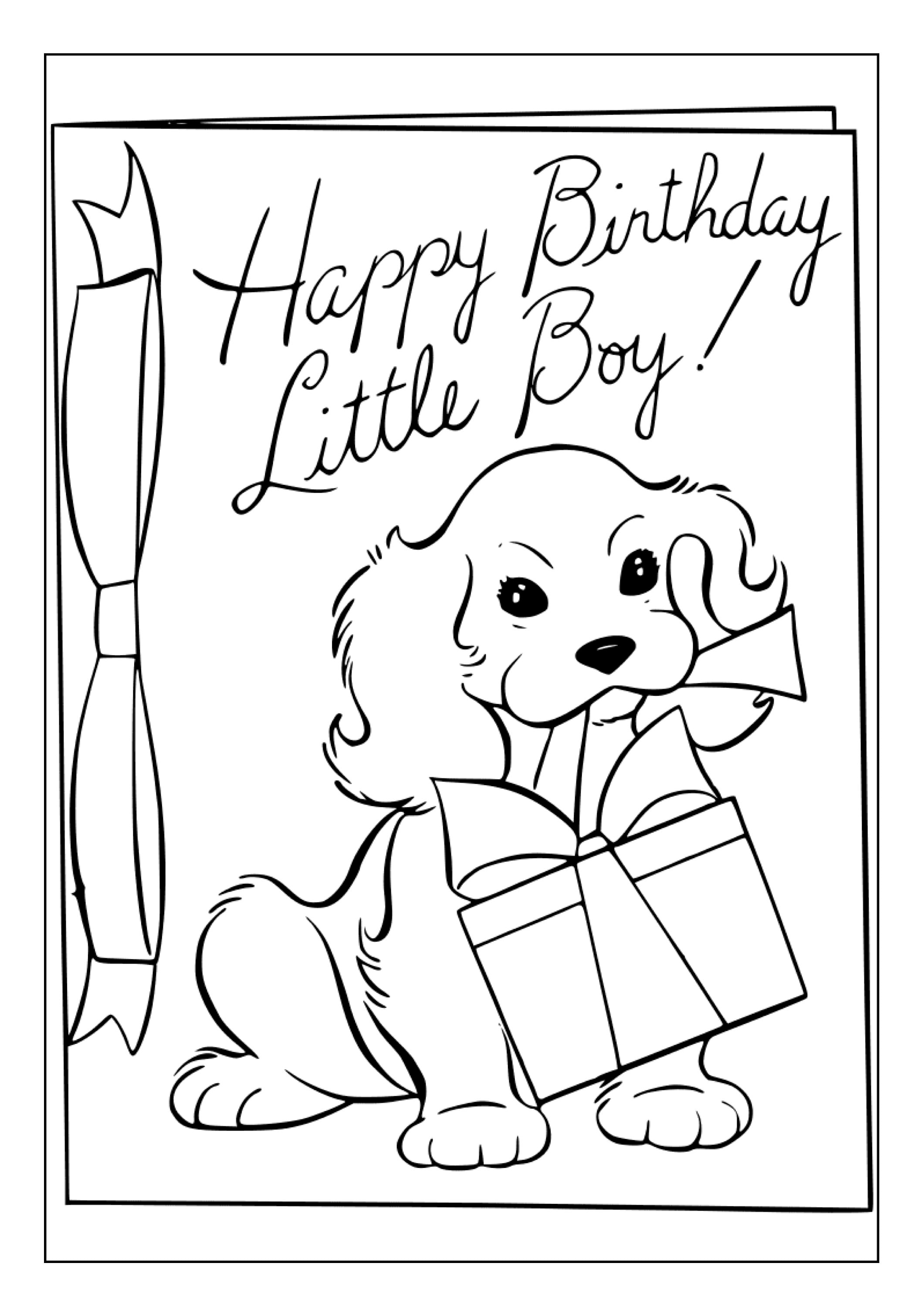 Printable Happy Birthday Card Coloring Pages for Kids and Adults | 55 ...