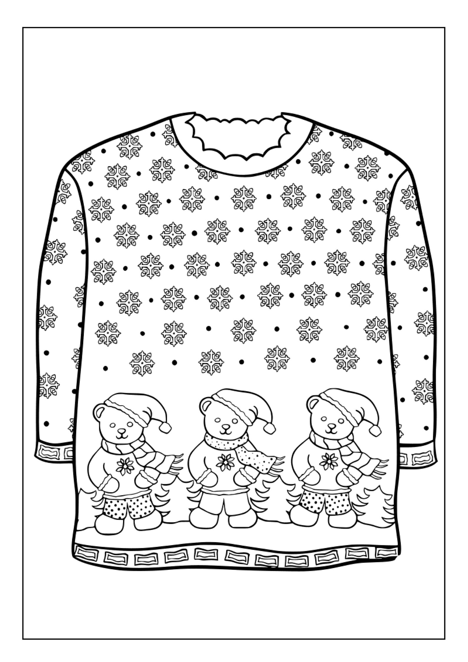 Printable Cozy Sweater Coloring Pages for Kids & Adults | 35 Pages ...