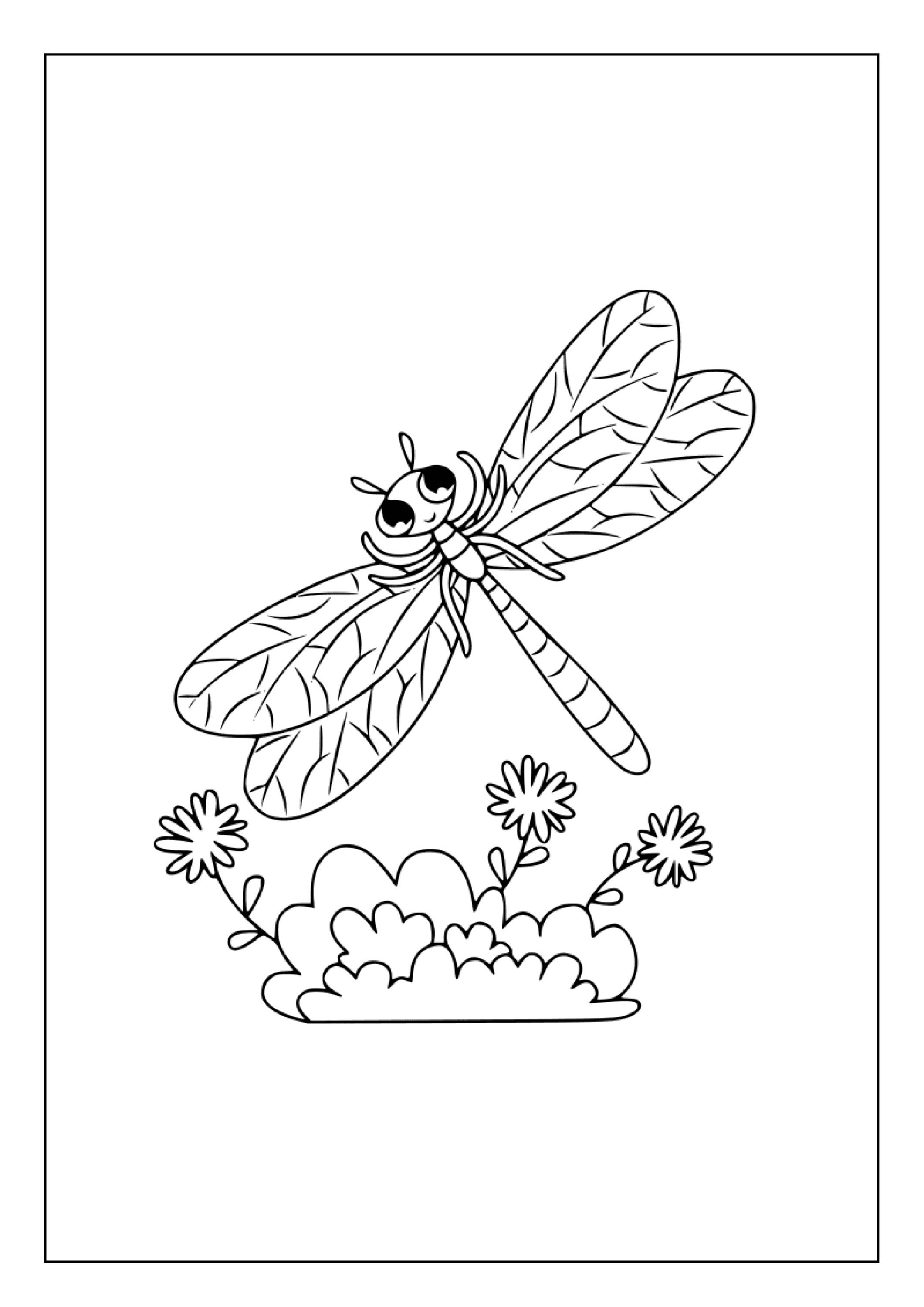 Printable Dragonfly Coloring Pages for Kids & Adults 30 - Etsy