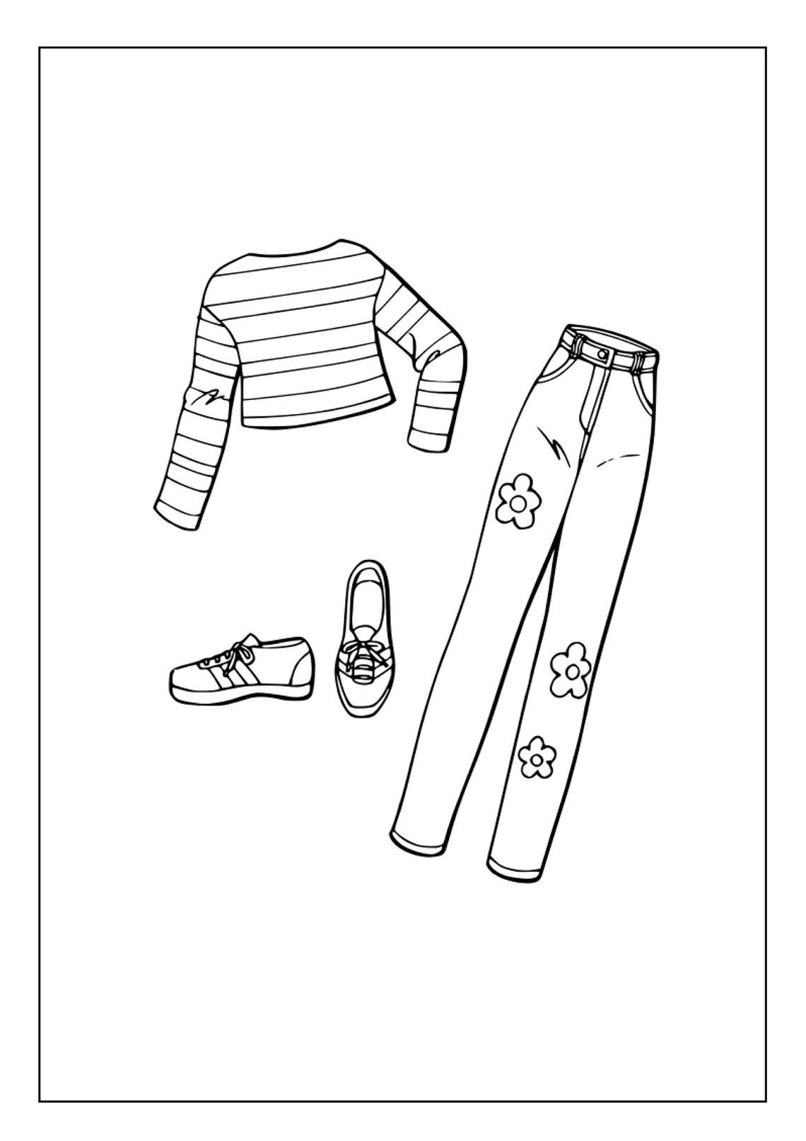 Printable Clothes Coloring Pages for Kids and Adults | 90 Pages ...