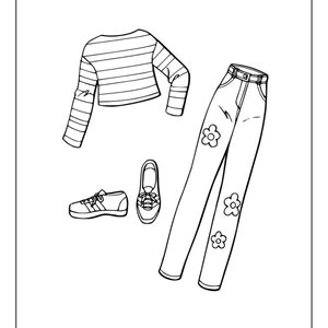 Printable Clothes Coloring Pages for Kids and Adults | 90 Pages ...