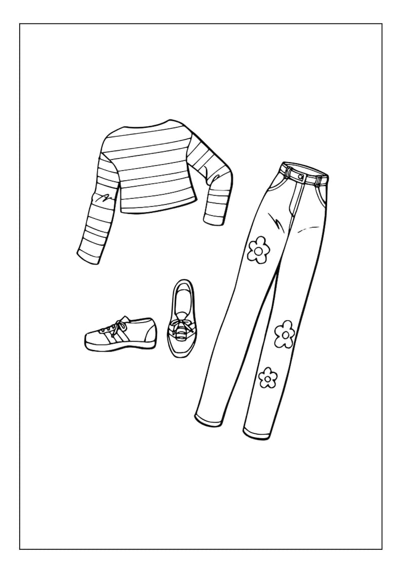 Printable Clothes Coloring Pages for Kids and Adults | 90 Pages ...