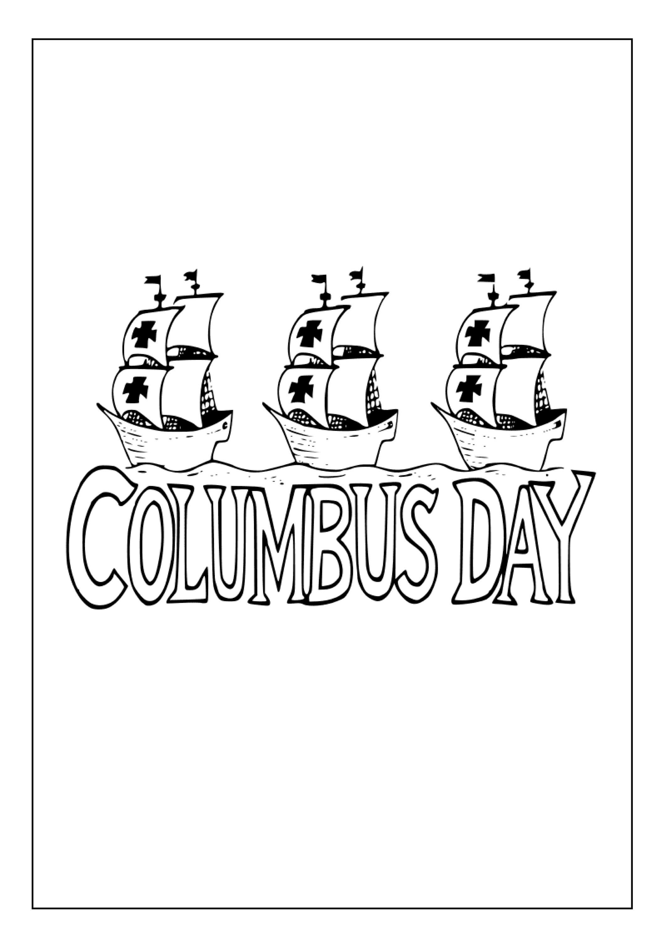 Printable Columbus Day Coloring Pages for Kids & Adults | 65 Pages ...