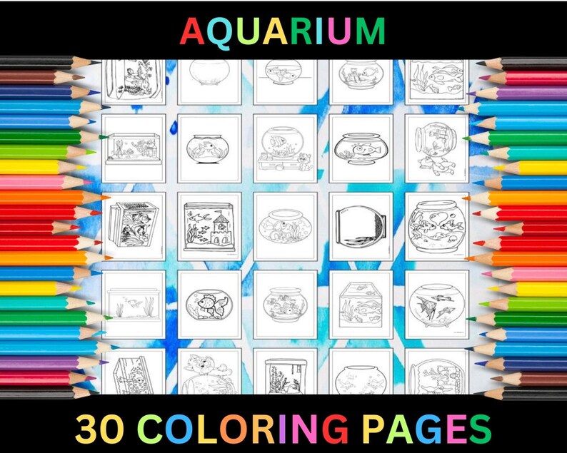 Printable Aquarium Coloring Pages for Kids & Adults | 30 Pages ...