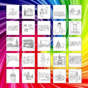Printable England Coloring Pages for Kids & Adults | 50 Pages | Instant ...