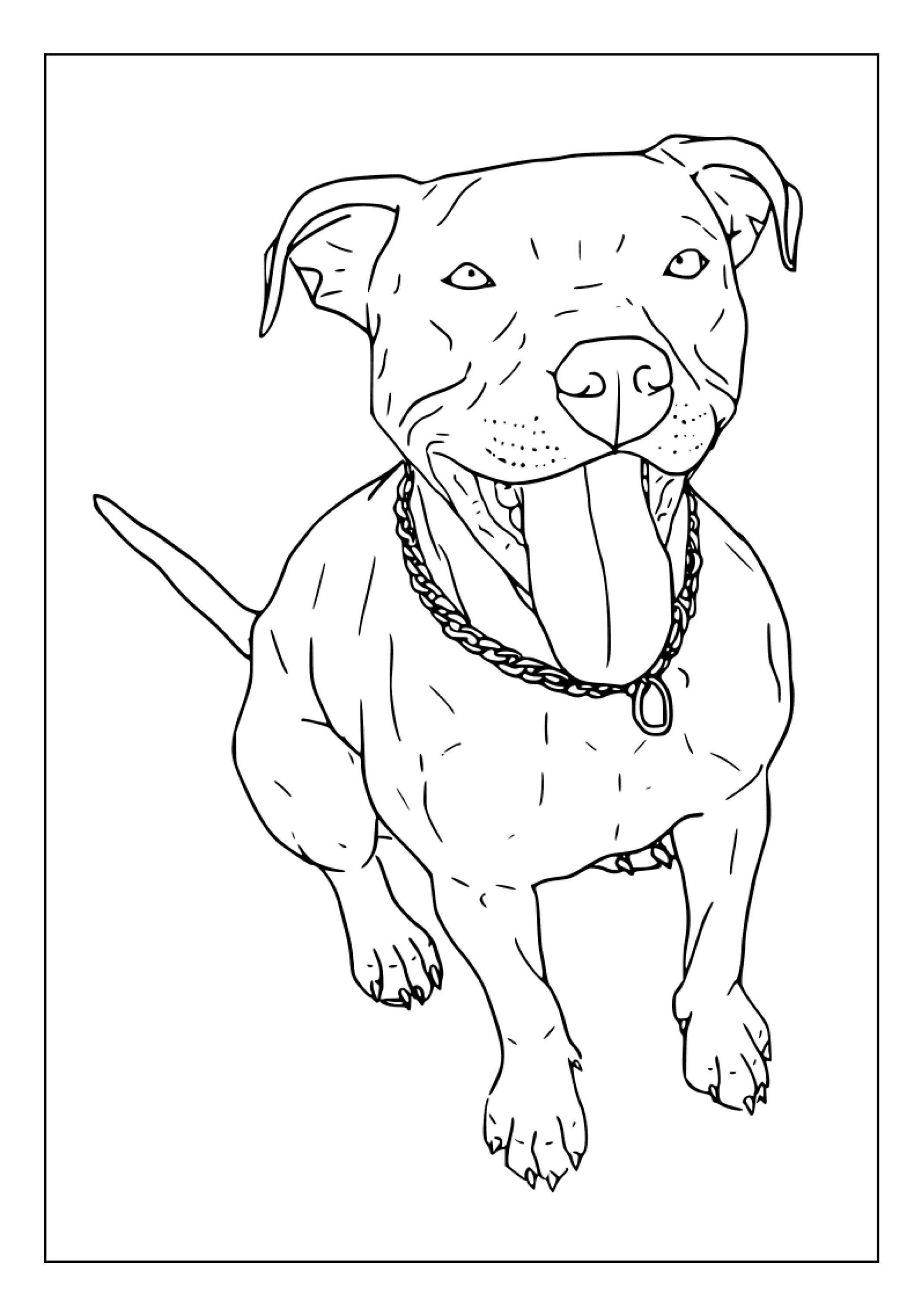 Printable Pitbull Coloring Pages for Kids and Adults | 90 Pages ...