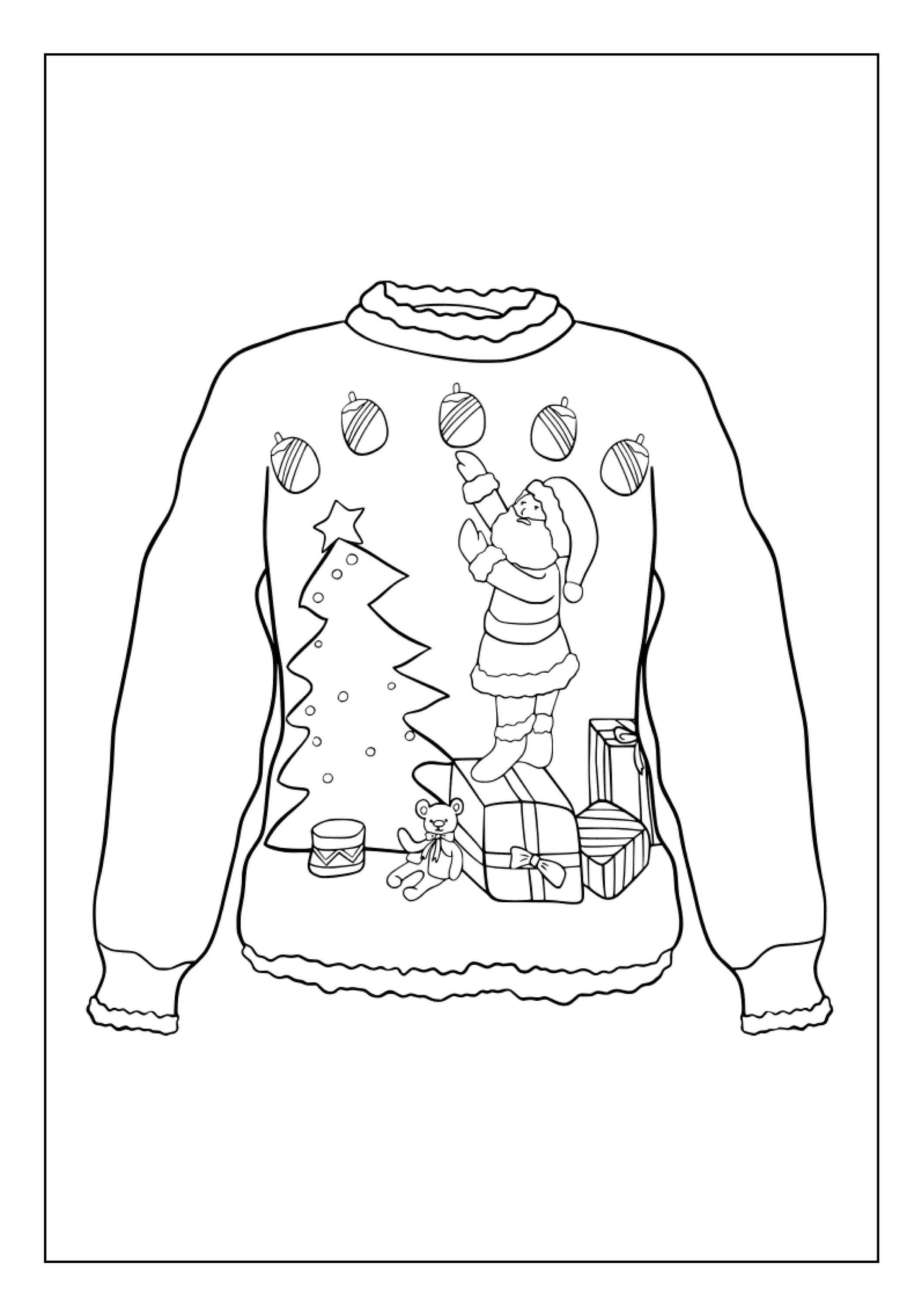 Printable Cozy Sweater Coloring Pages for Kids & Adults | 35 Pages ...