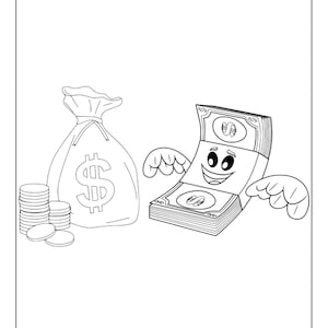 Printable Money Coloring Pages for Kids and Adults | 90 Pages | Instant ...
