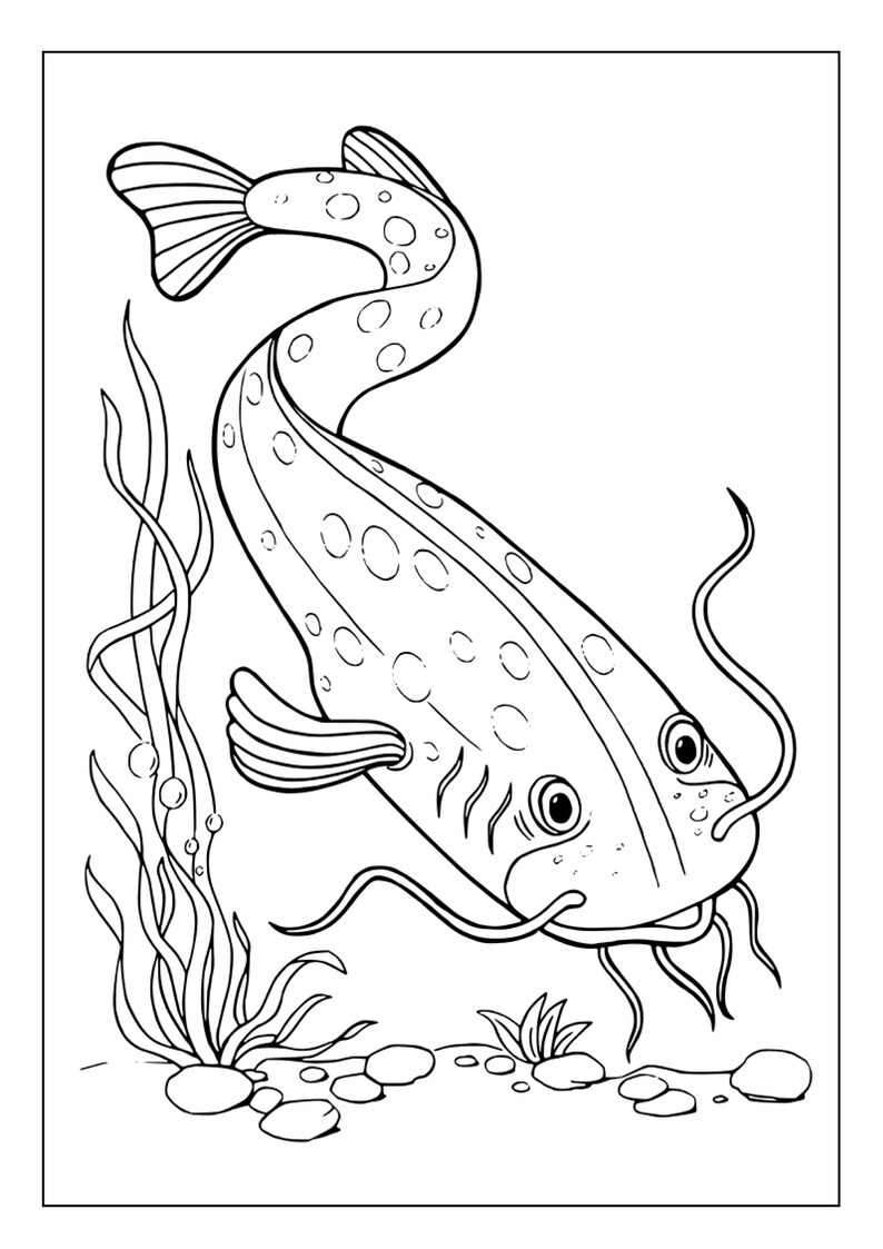 Printable Fish Coloring Pages for Kids and Adults | 75 Pages | Instant ...
