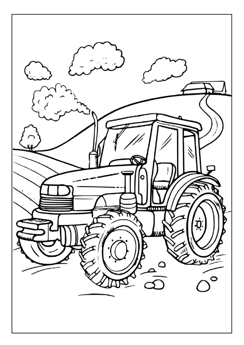 Printable Tractor Coloring Pages for Kids and Adults | 90 Pages ...