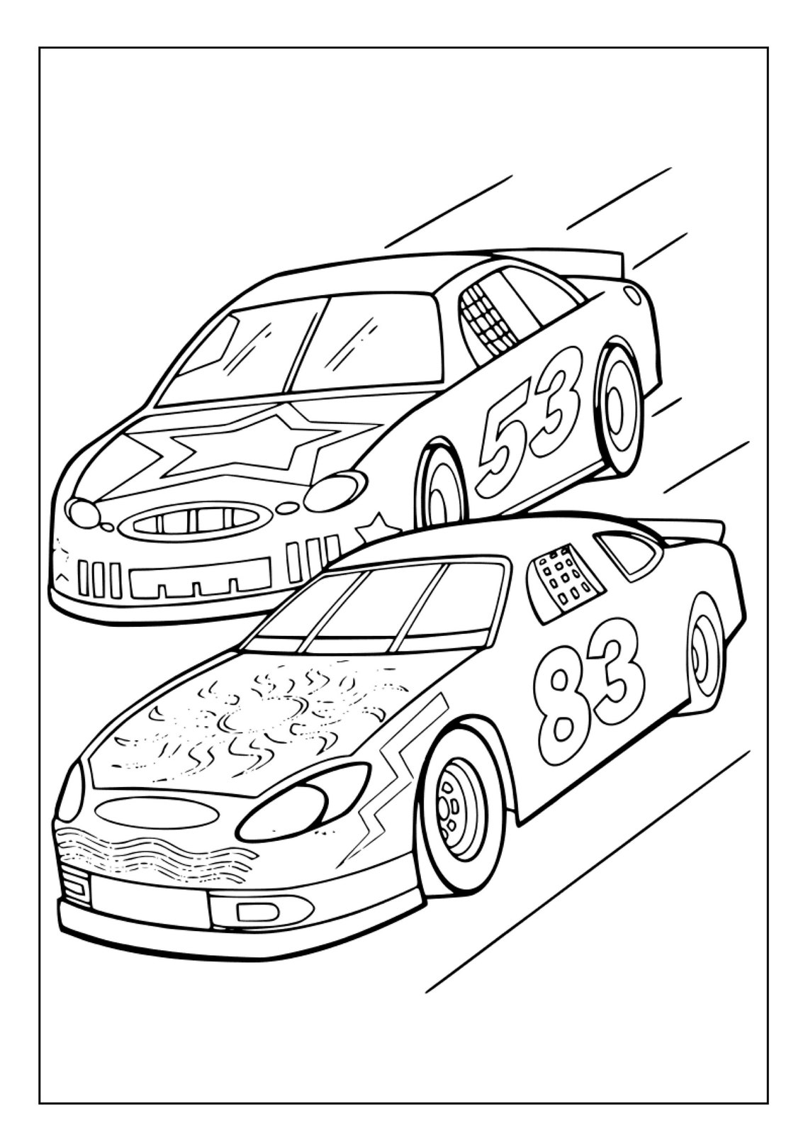 Printable Racing Cars Coloring Pages for Kids & Adults | 75 Pages ...