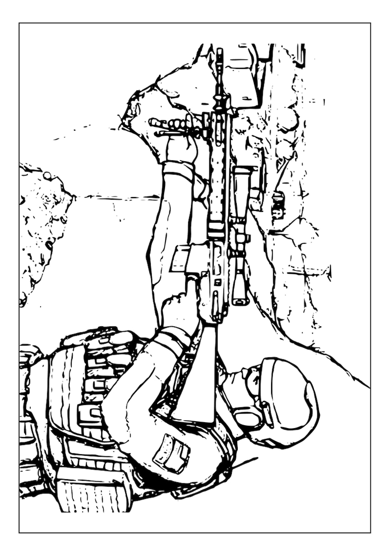 Printable Military Coloring Pages for Kids & Adults 30 Pages Instant ...