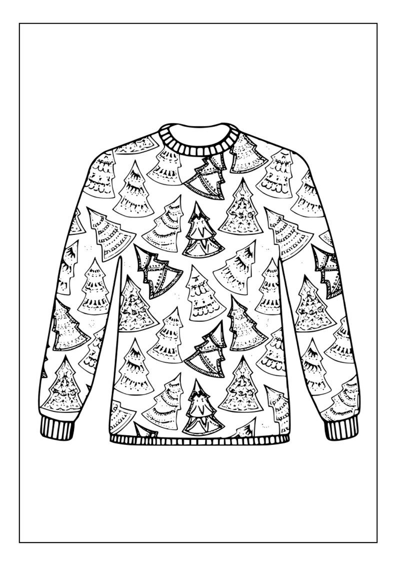 Printable Cozy Sweater Coloring Pages for Kids & Adults | 35 Pages ...