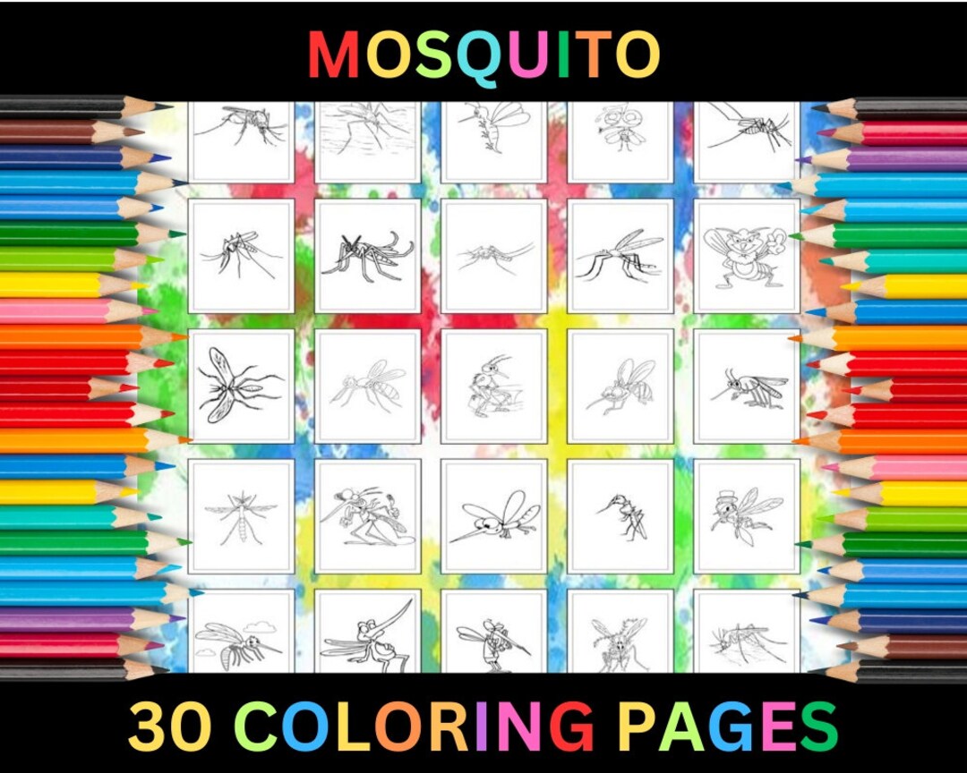 Printable Mosquito Coloring Pages for Kids & Adults | 30 Pages ...