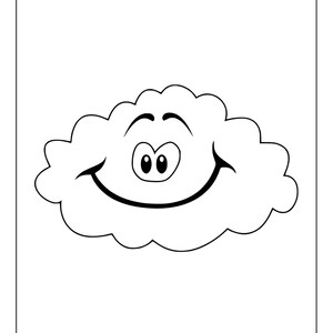 Printable Cloud Coloring Pages for Kids and Adults | 70 Pages | Instant ...