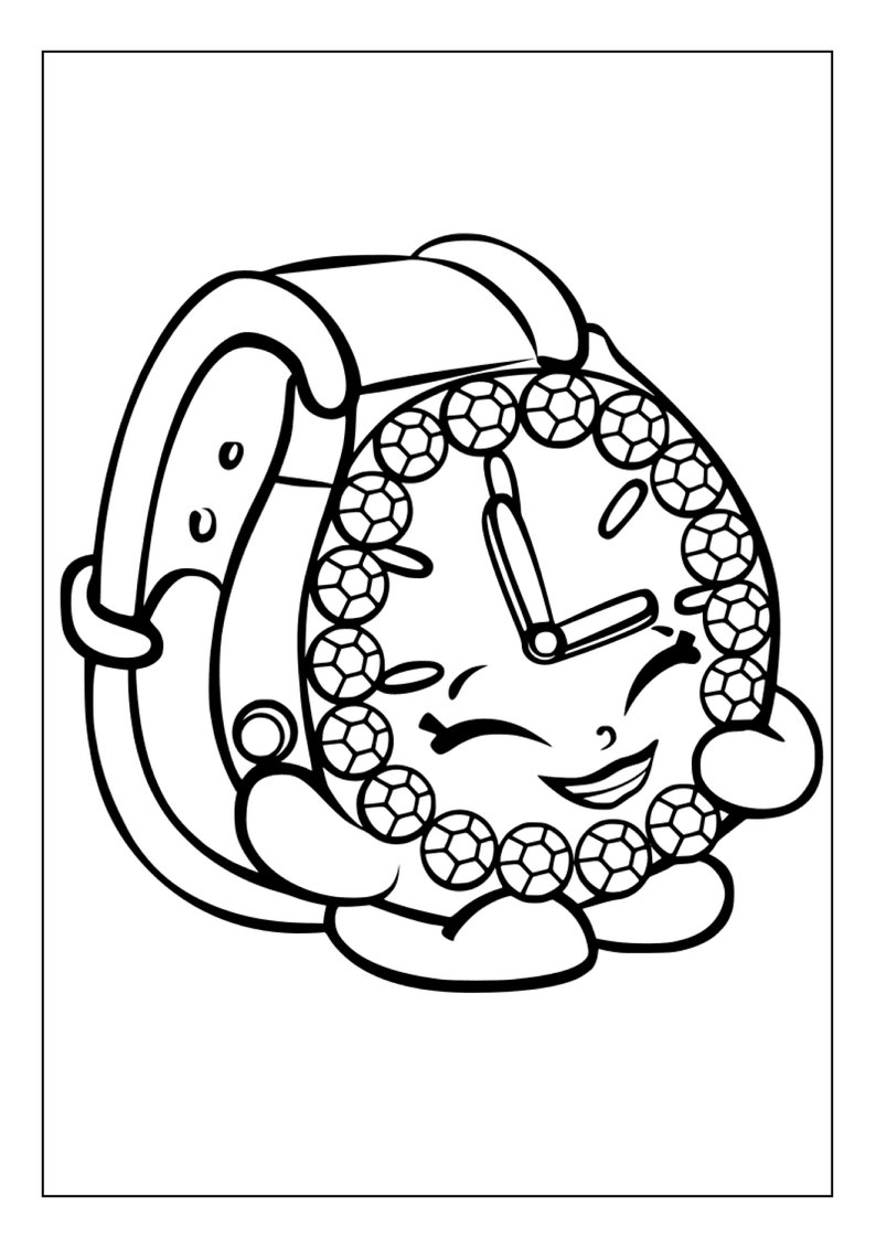 Printable Watch Clock Coloring Pages for Kids & Adults | 45 Pages ...