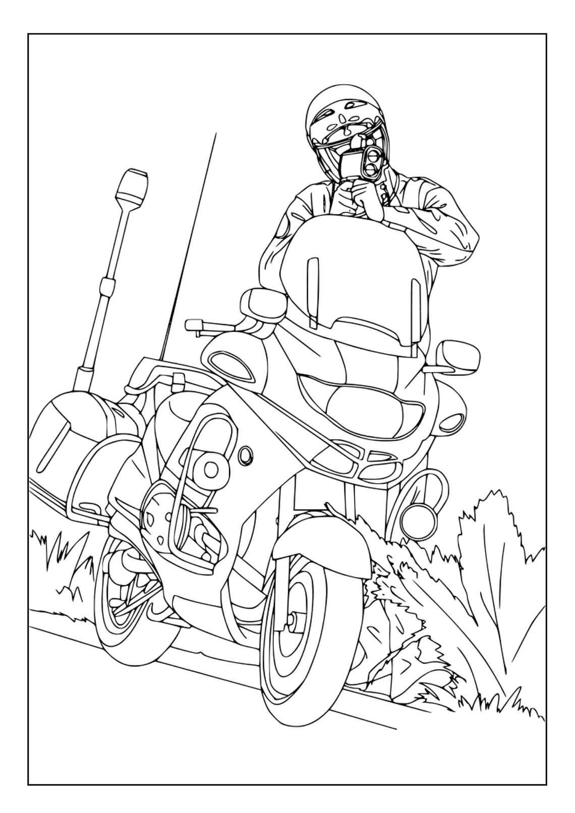 Printable Motorcycle Coloring Pages for Kids and Adults | 100 Pages ...