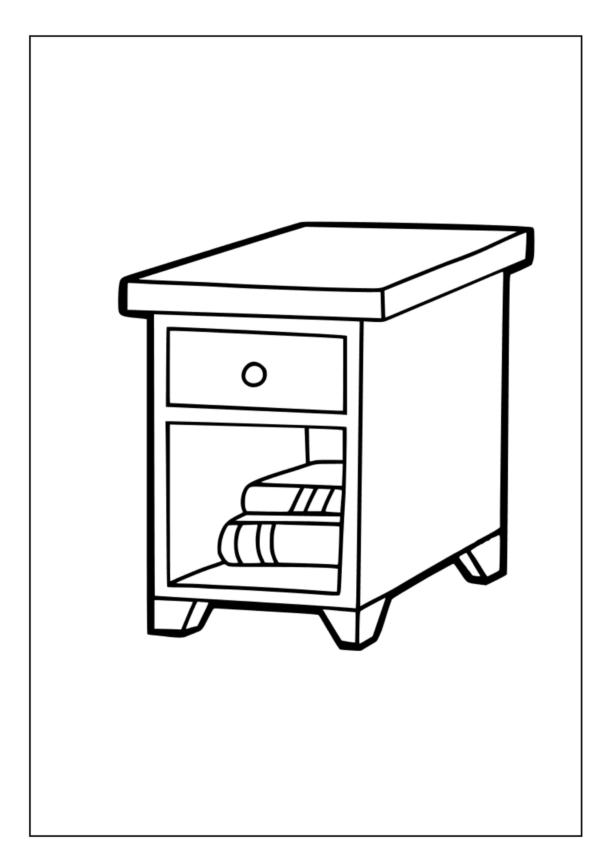 Printable Furniture Coloring Pages for Kids & Adults | 45 Pages ...