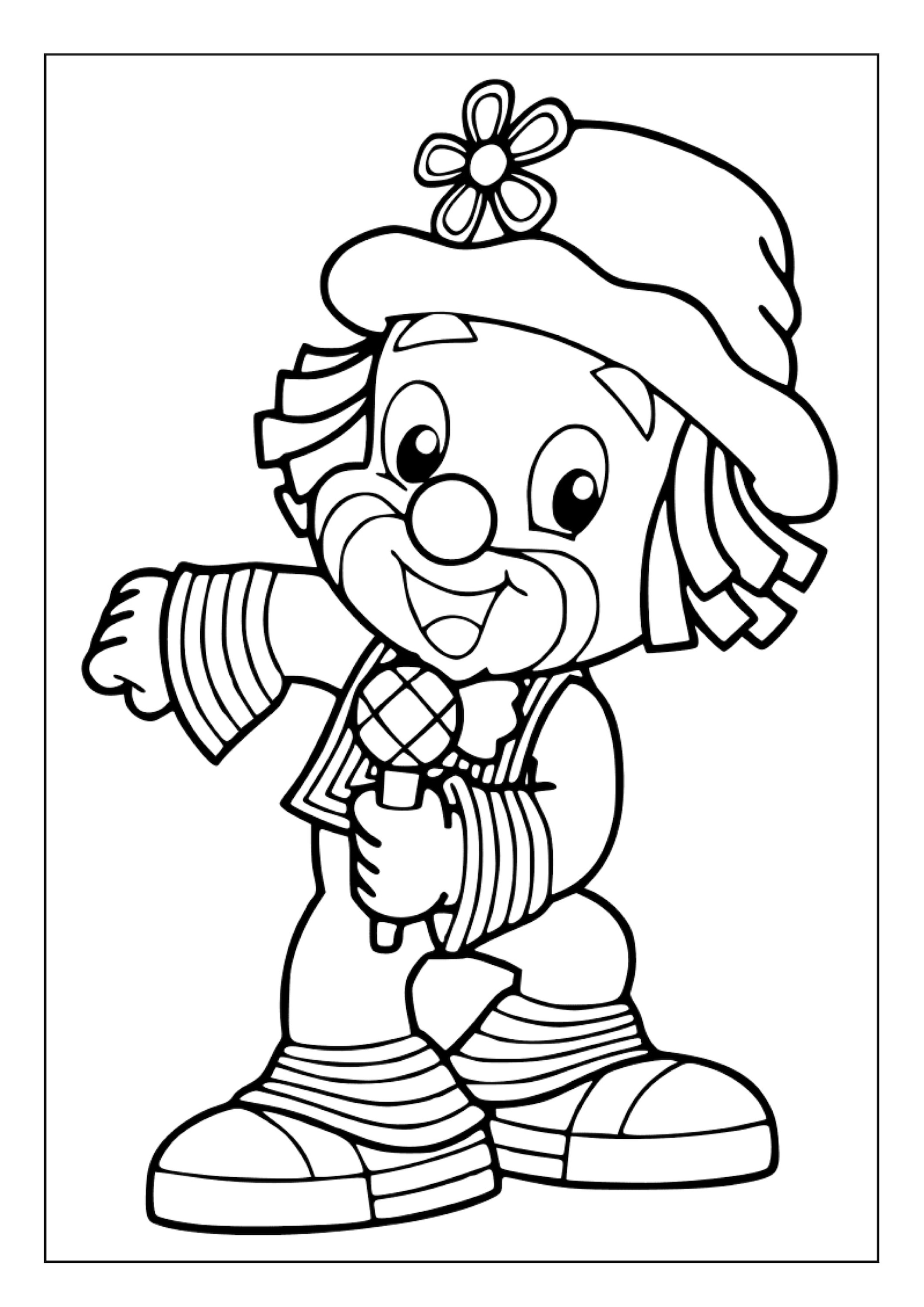 Printable Clown Coloring Pages for Kids and Adults | 90 Pages | Instant ...