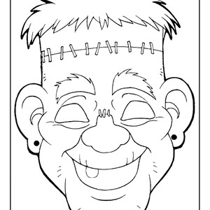 Printable Halloween Masks Coloring Pages for Kids and Adults | 90 Pages ...