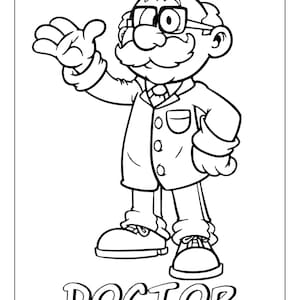 Printable Doctor Coloring Pages for Kids & Adults | 45 Pages | Digital ...