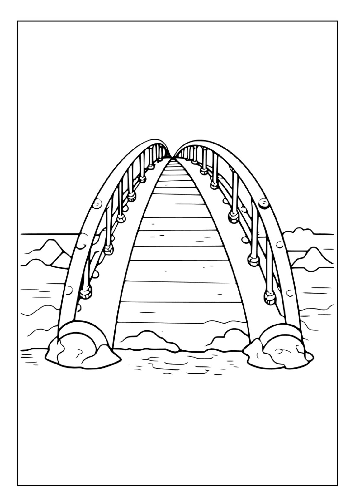 Printable Bridge Coloring Pages for Kids & Adults | 45 Pages | Instant ...