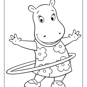 Printable Hippo Coloring Pages for Kids and Adults | 90 Pages | Instant ...