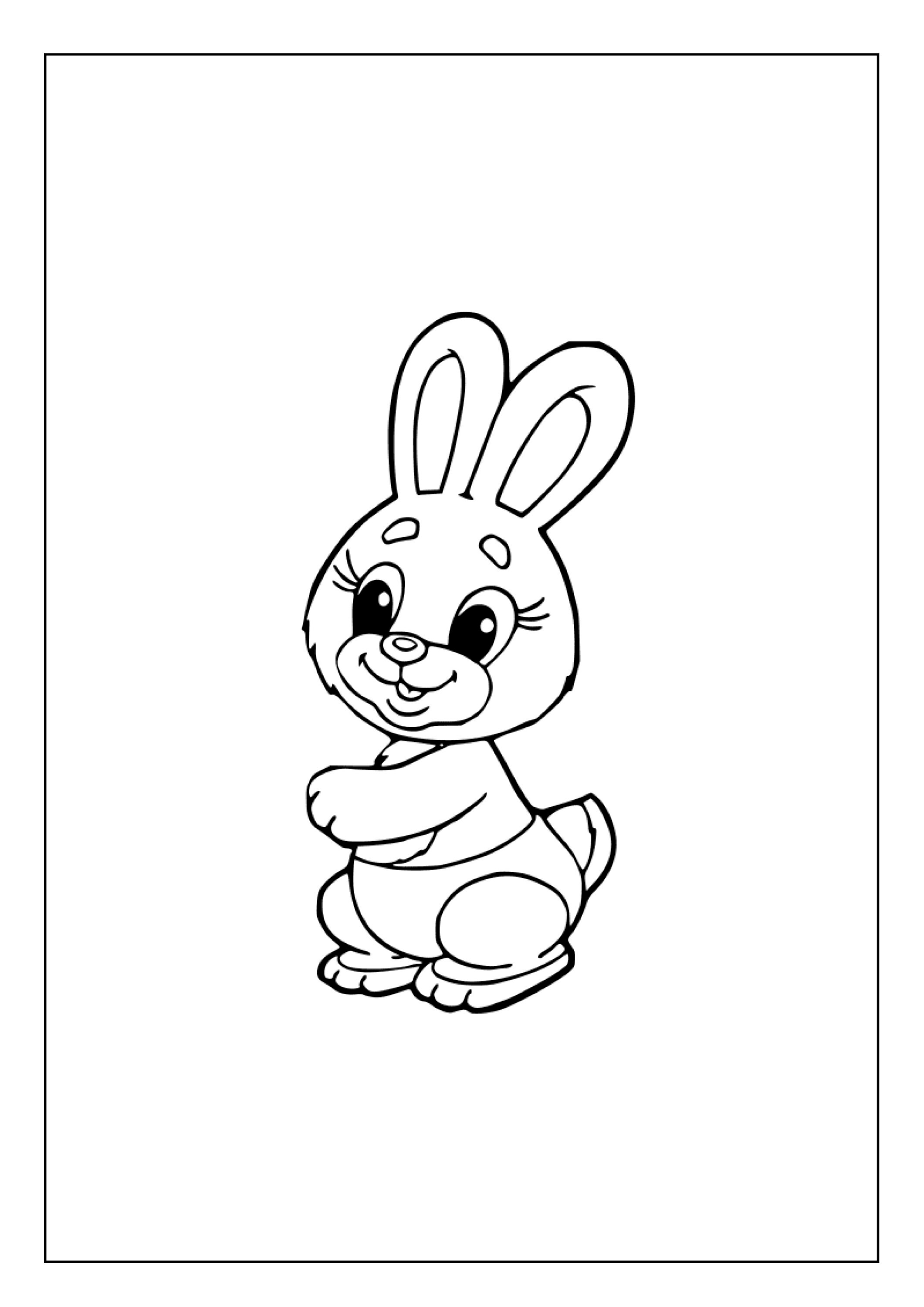 Printable Hares Coloring Pages for Kids & Adults 40 Pages Instant ...