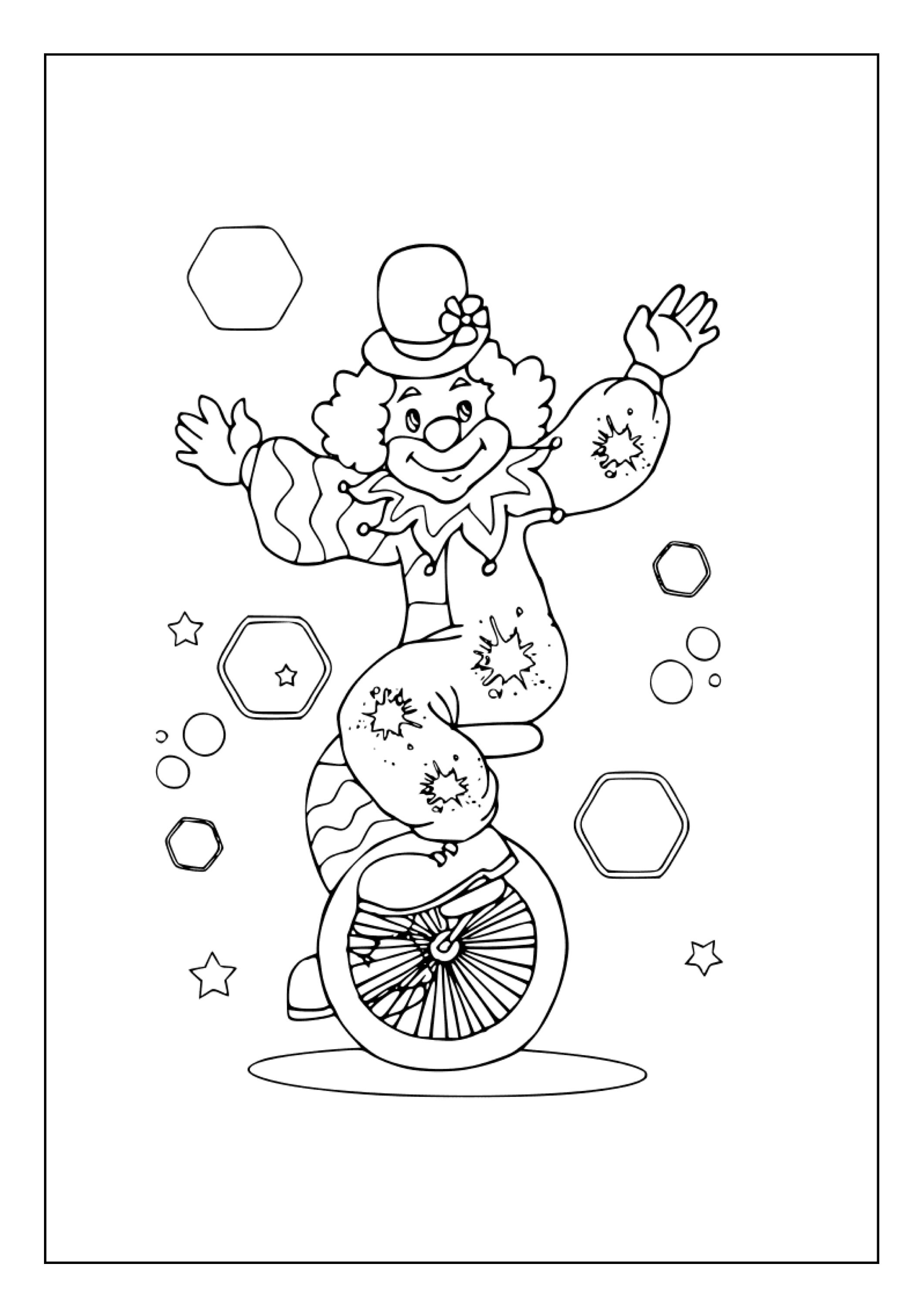 Printable Clown Coloring Pages for Kids and Adults | 90 Pages | Instant ...