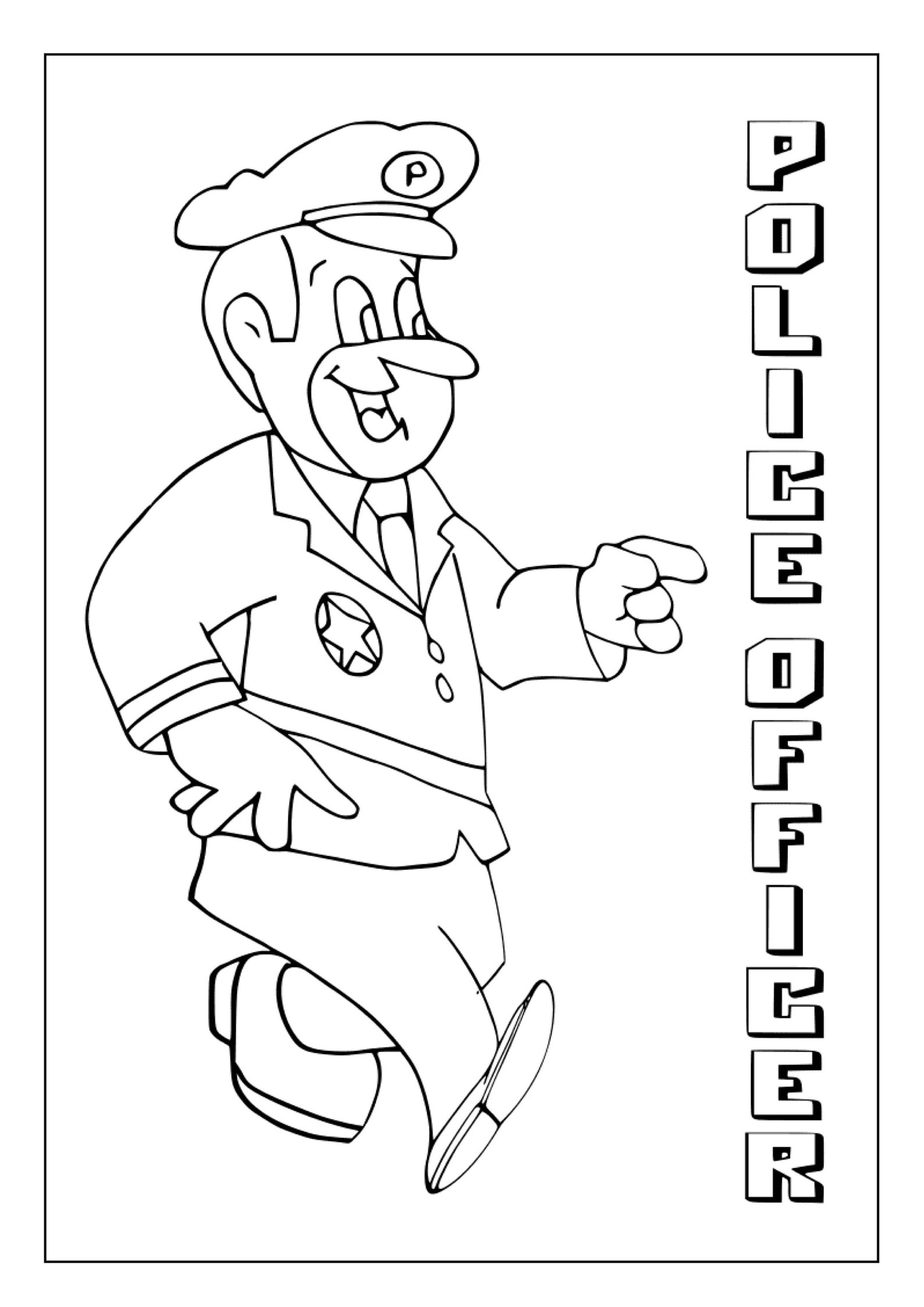 Printable Police Officer Coloring Pages for Kids & Adults | 40 Pages ...