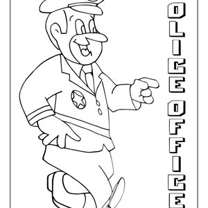 Printable Police Officer Coloring Pages for Kids & Adults | 40 Pages ...