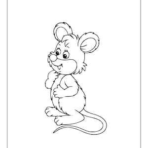 Printable Mouse Coloring Pages for Kids & Adults | 40 Pages | Instant ...