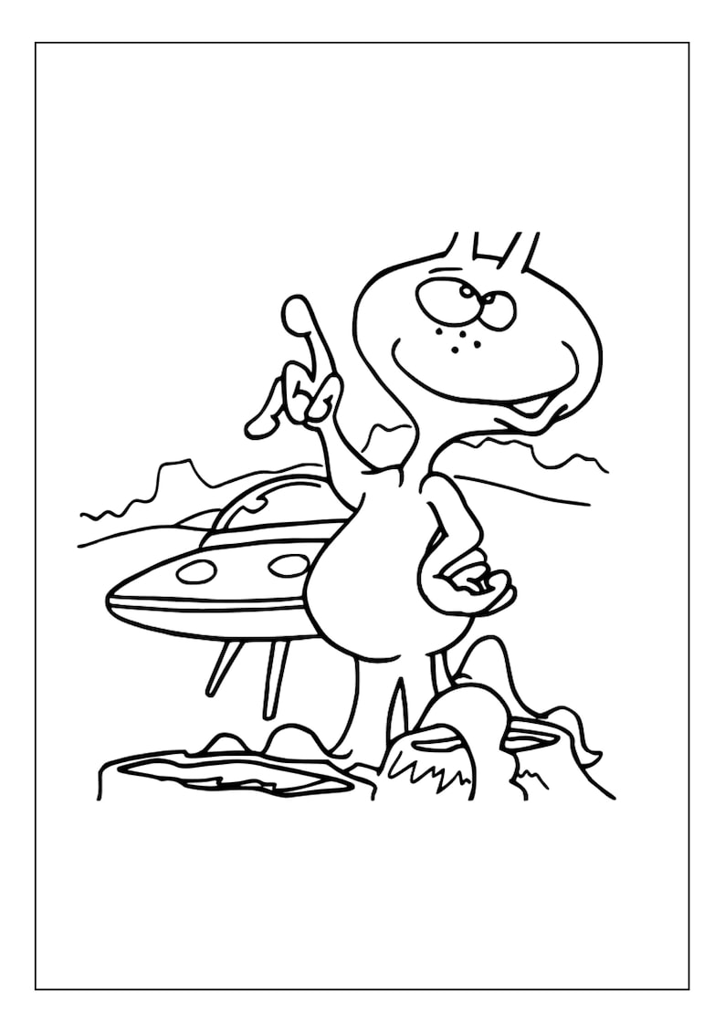 Printable Alien Coloring Pages for Kids and Adults | 100 Pages ...