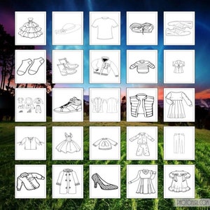 Printable Clothes Coloring Pages for Kids and Adults | 90 Pages ...