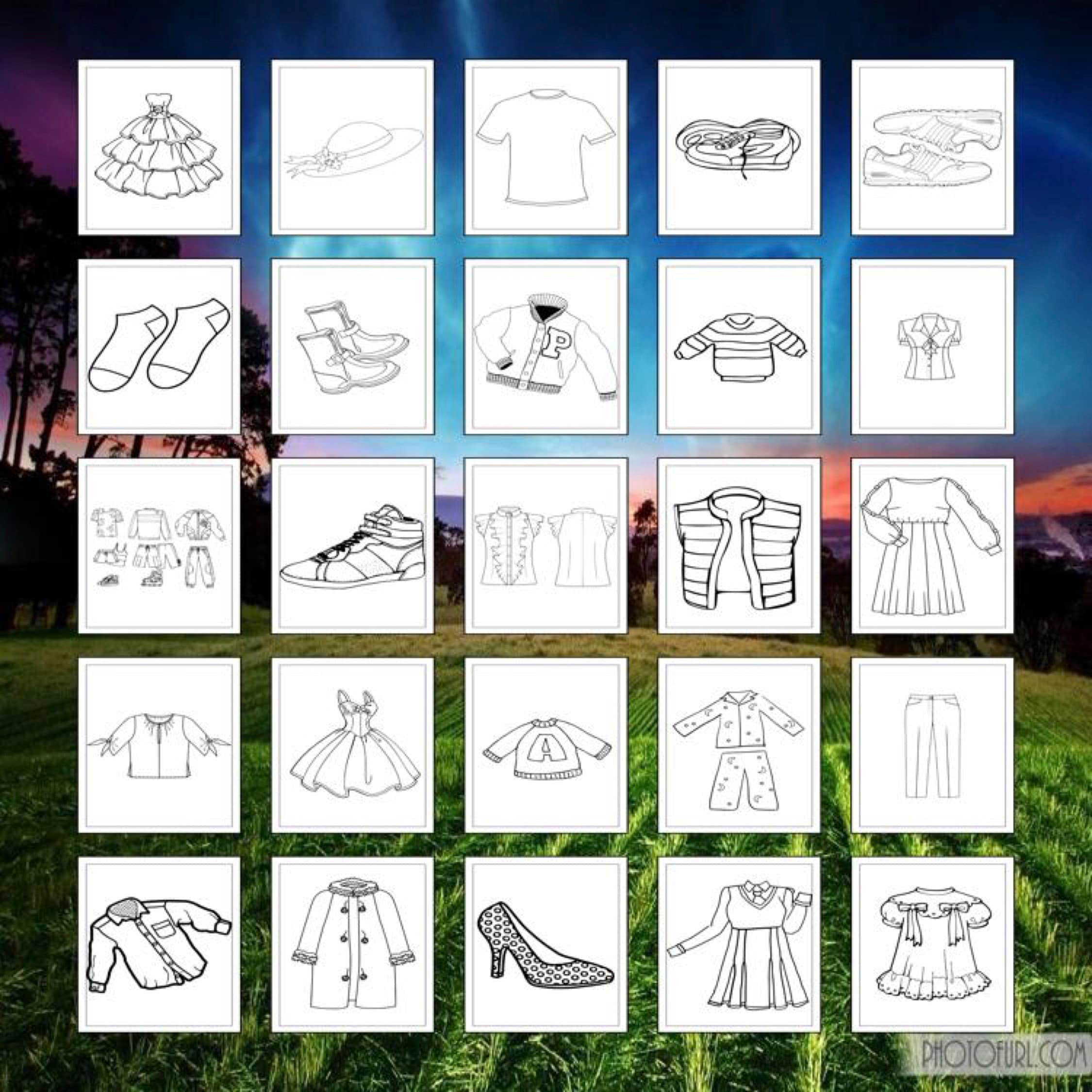 Printable Clothes Coloring Pages for Kids and Adults | 90 Pages ...