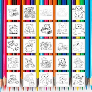 Printable Teddy Bear Coloring Pages for Kids and Adults | 90 Pages ...