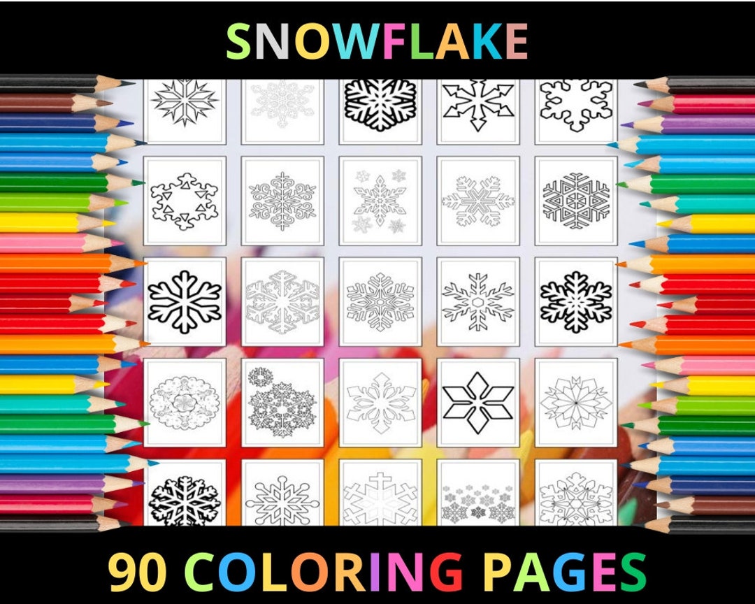 Printable Snowflake Coloring Pages for Kids and Adults | 90 Pages ...