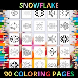 Printable Snowflake Coloring Pages for Kids and Adults | 90 Pages ...