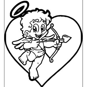Printable Romantic Cupid Coloring Pages for Kids & Adults | 90 Pages ...