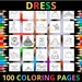 Printable Dress Coloring Pages for Kids and Adults | 100 Pages ...