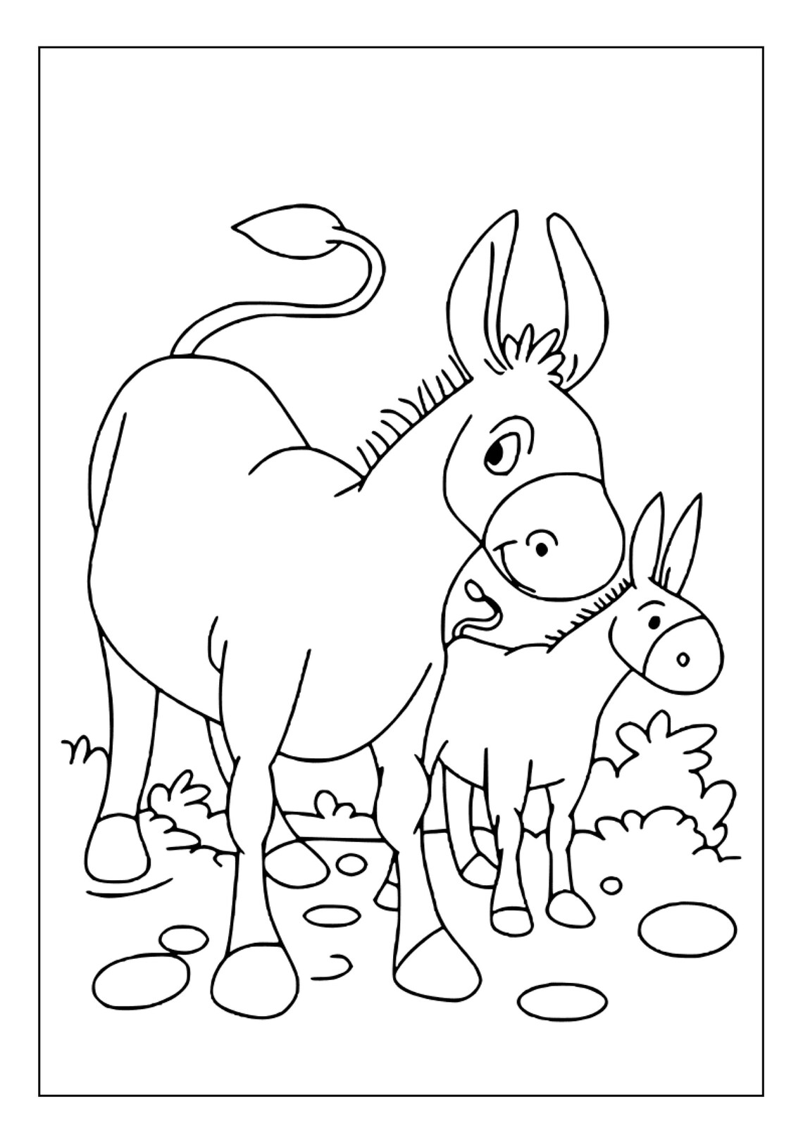 Printable Donkey Coloring Pages for Kids & Adults 30 Pages Instant ...