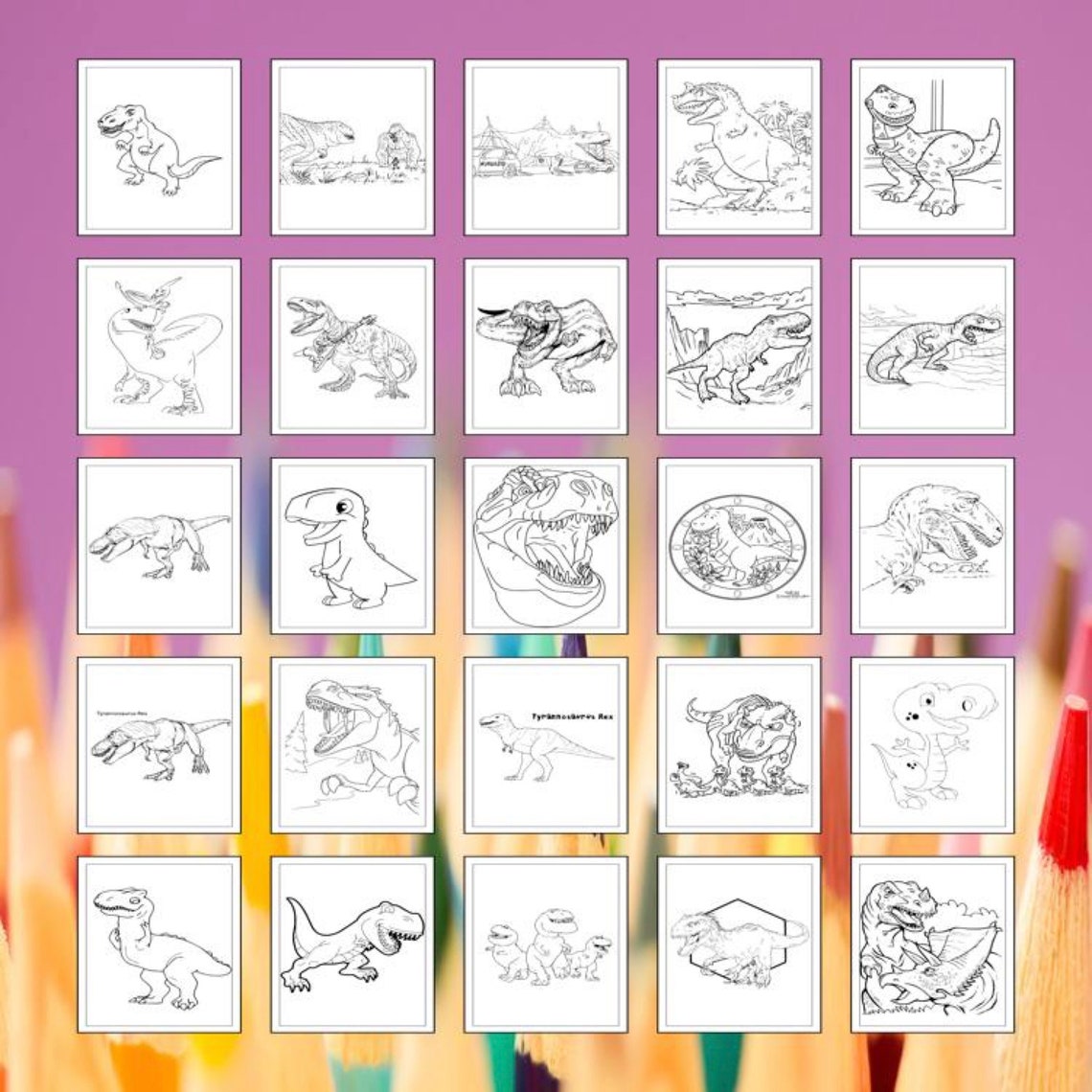 Printable Tyrannosaurus Coloring Pages for Kids & Adults | 80 Pages ...