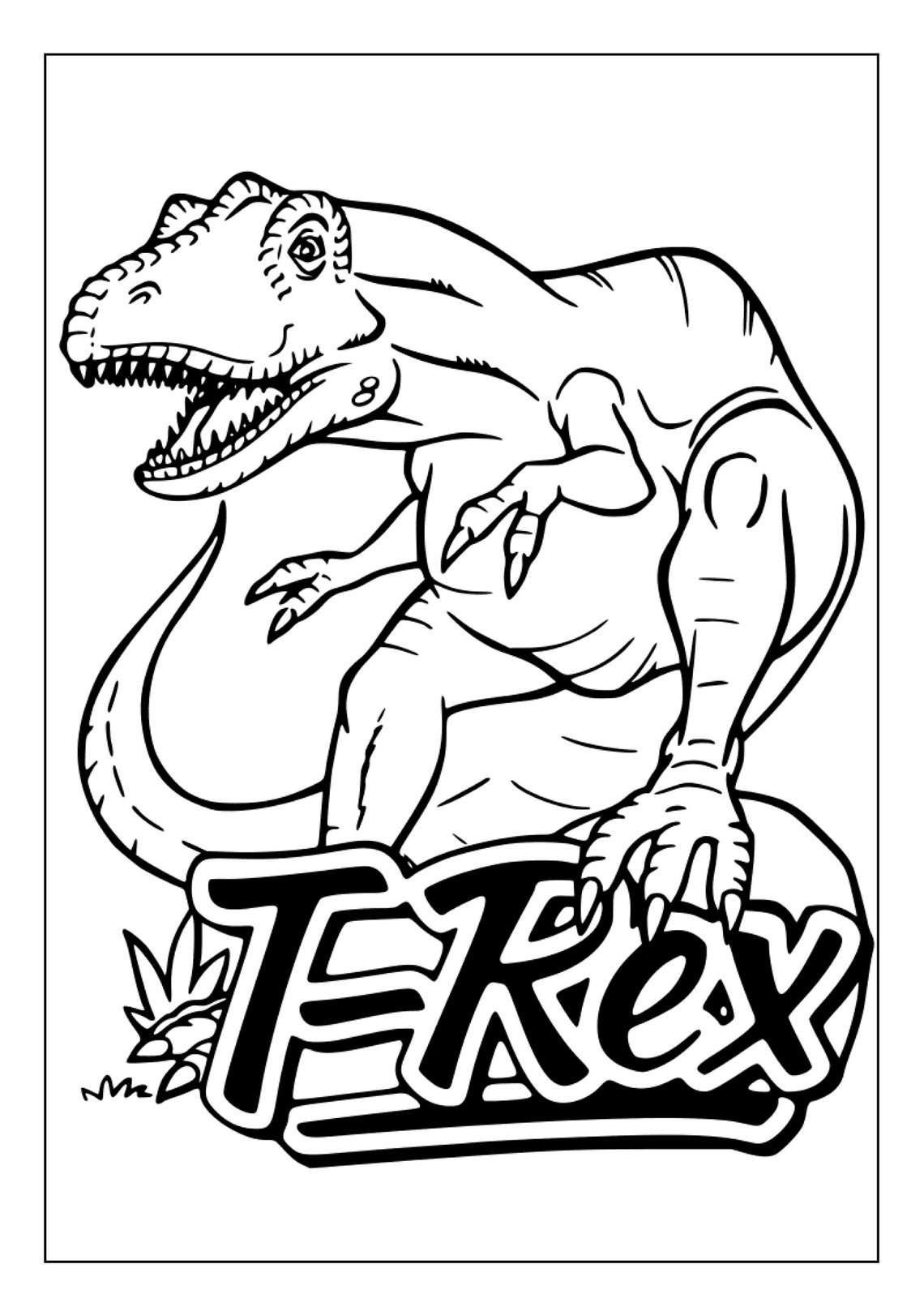Printable Tyrannosaurus Coloring Pages for Kids & Adults 80 Pages ...