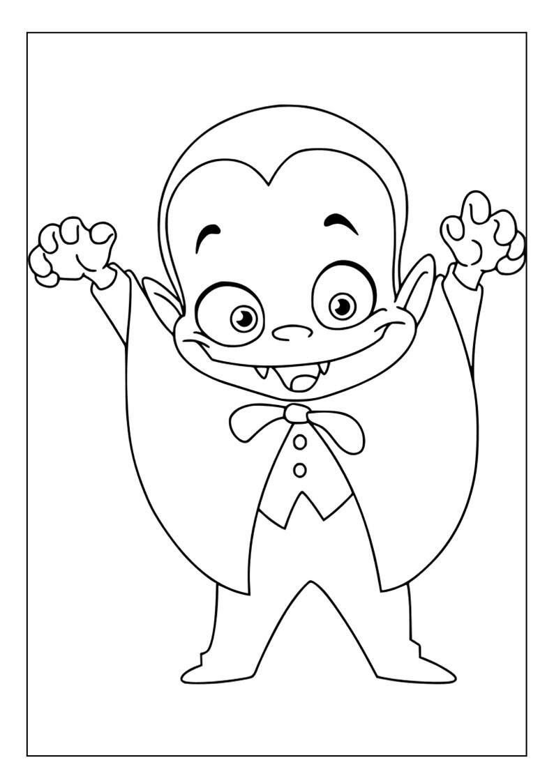 Printable Dracula Coloring Pages for Kids and Adults 90 Pages Instant ...