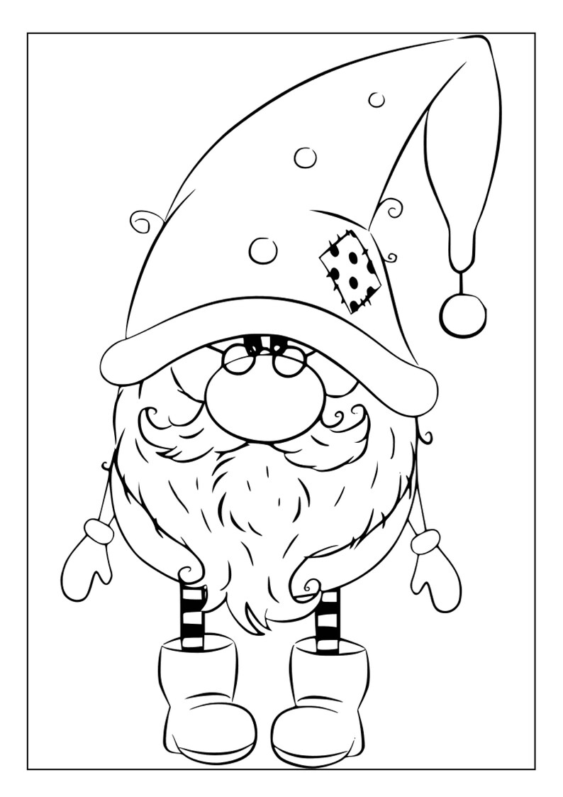 Printable Gnome Coloring Pages for Kids and Adults | 100 Pages ...